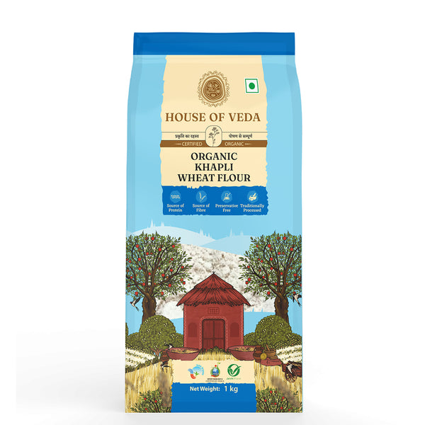 Organic Khapli Wheat Flour 1Kg | House of Veda – HOUSE OF VEDA